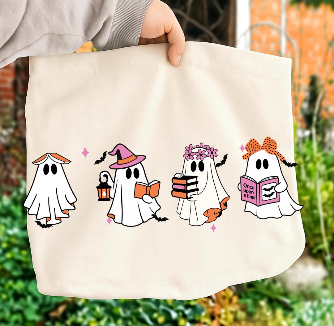 Retro Ghost Reading Books PNG: Halloween Book Lover Shirt Design ...