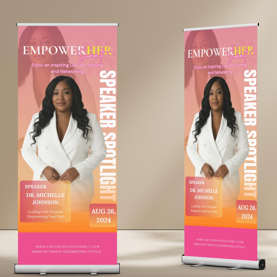 Custom Event Retractable Banner Template - DIY Design for Business ...
