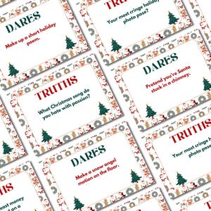 Christmas Truth or Dare Game Cards, Family Holiday Fun (digital ...