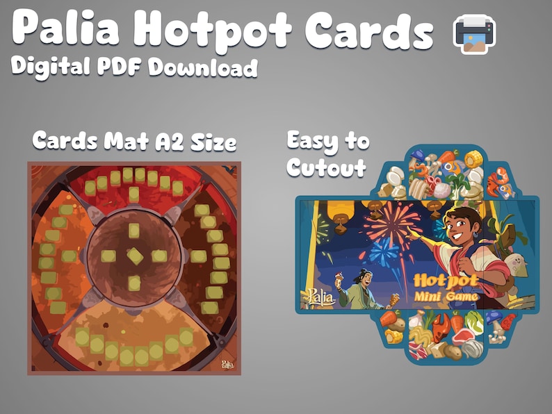 Palia Hotpot Card Game: Printable Mini Game (PDF) - Etsy