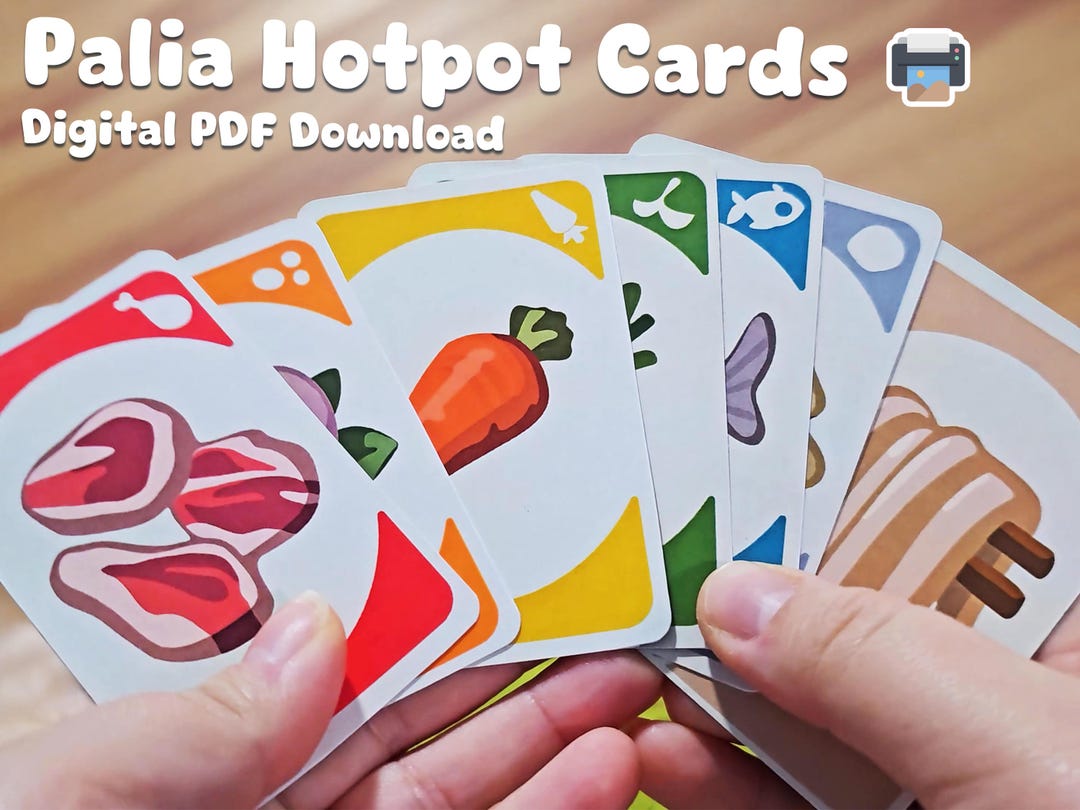 Palia Hotpot Card Game: Printable Mini Game (PDF) - Etsy
