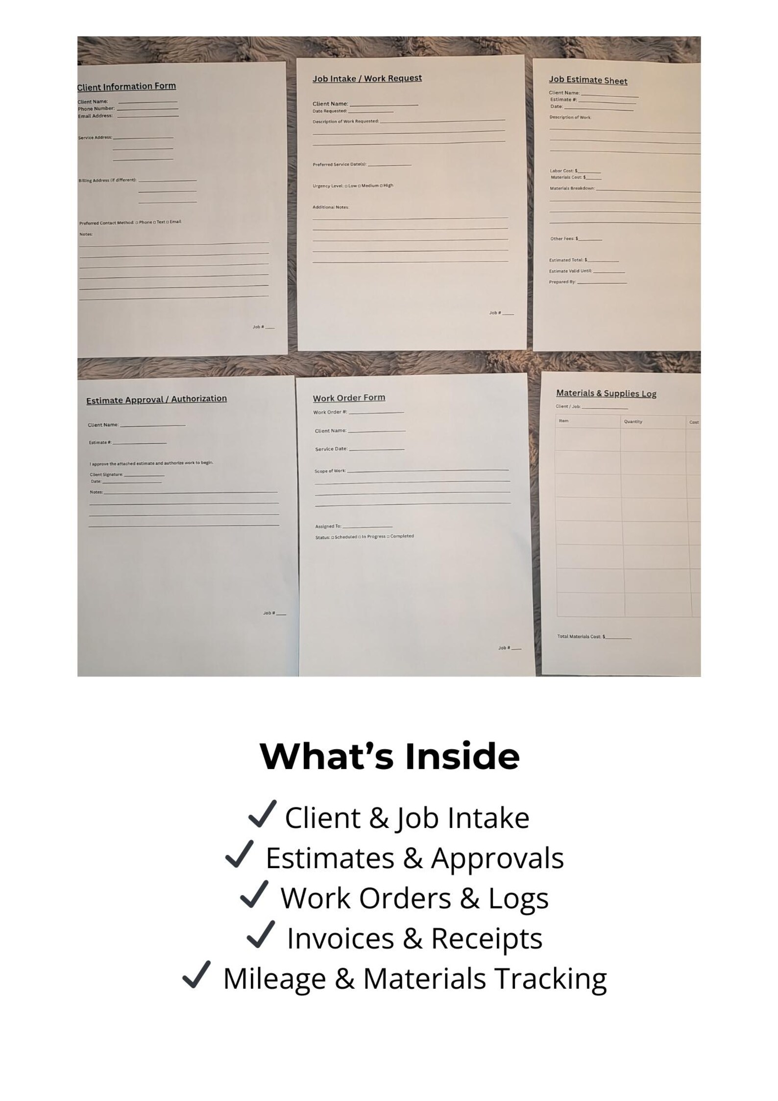 Lawn Care Business Forms Bundle | Printable Fillable PDF - Etsy