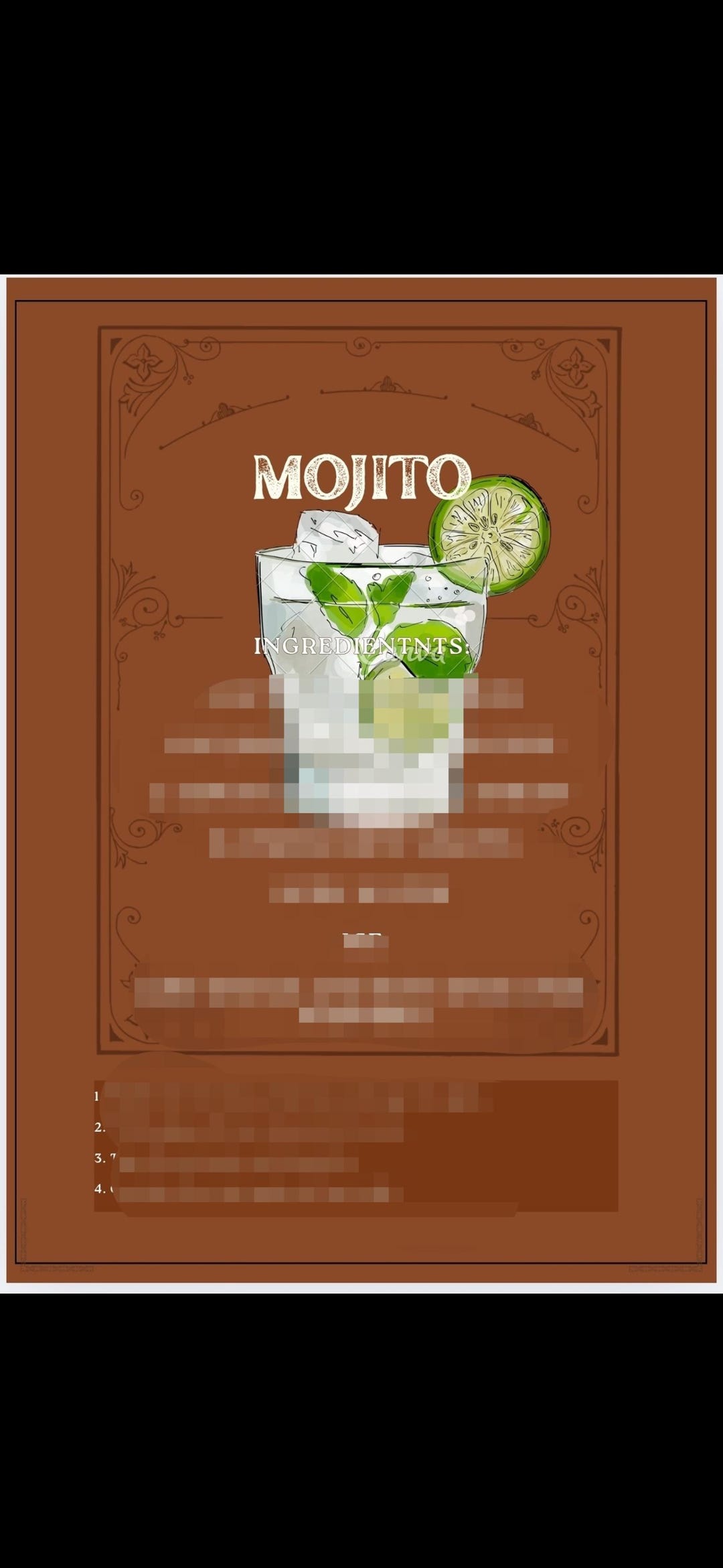 Mojito - Digital Printable Cocktail Making - Etsy