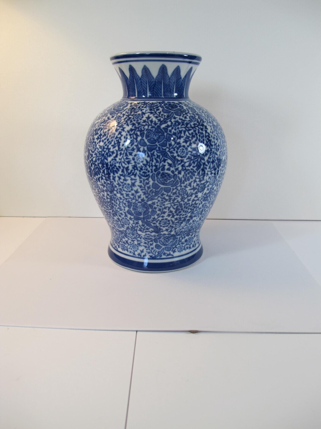 Vase Blue and White Bombay Chinoiserie 9 Inch - Etsy