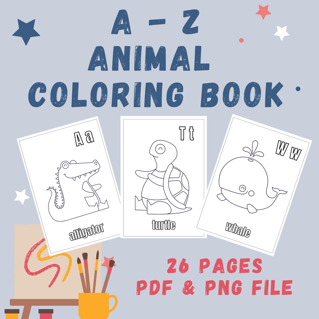 Animal Alphabet Coloring Book for Kids - Fun & Educational A to Z ...