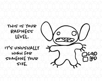 Stitch Badness Svg - Etsy UK