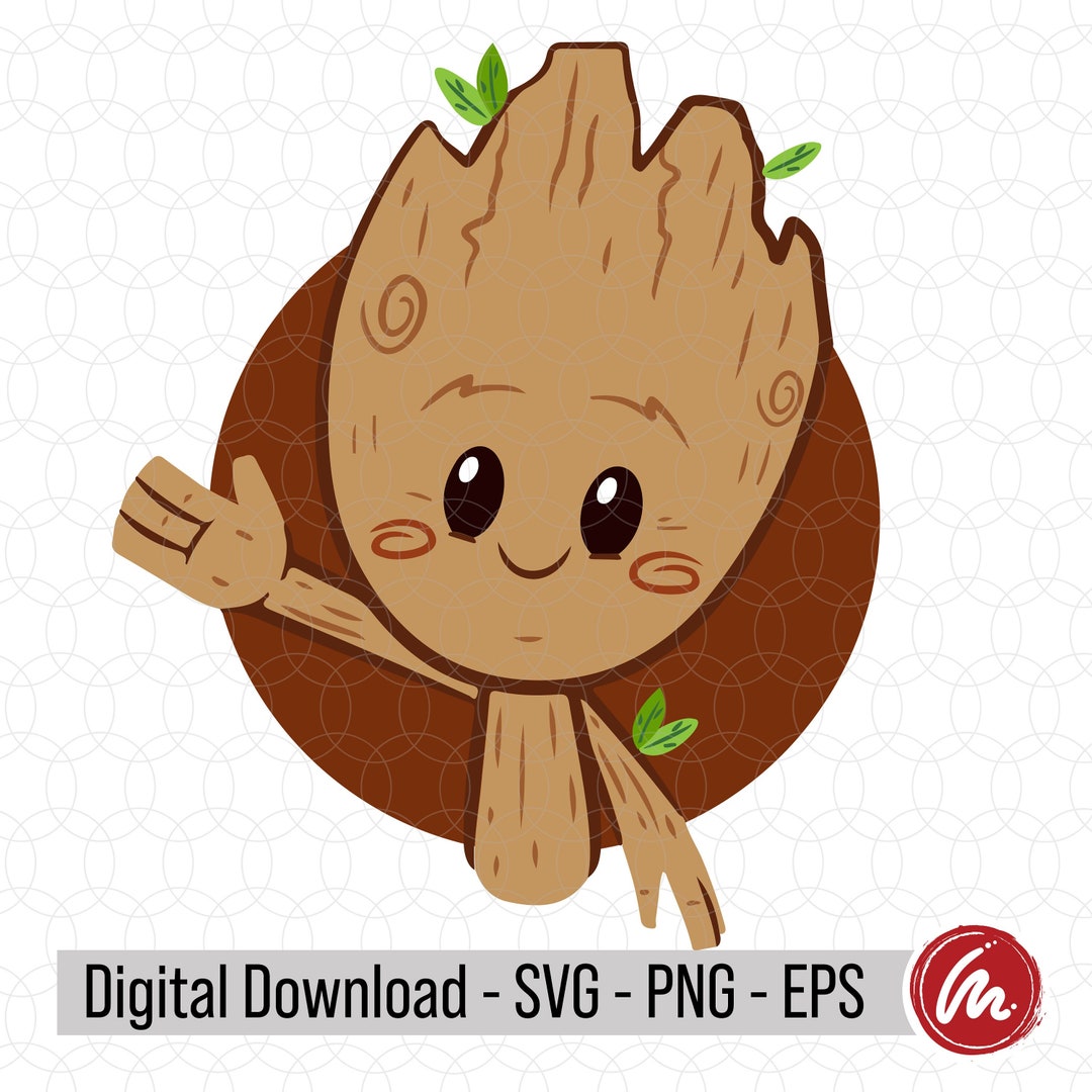 Baby Groot Waving SVG, EPS, PNG - Etsy
