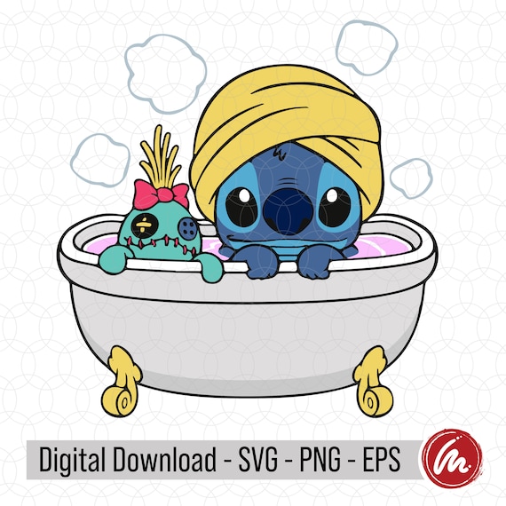 Bath Time Stitch SVG EPS PNG - Etsy