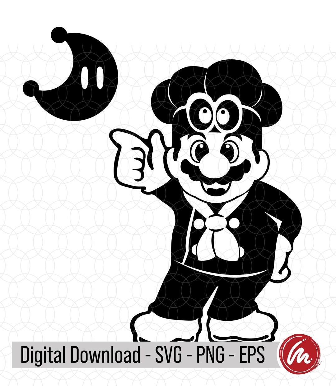 Chef Mario SVG, EPS, PNG - Etsy