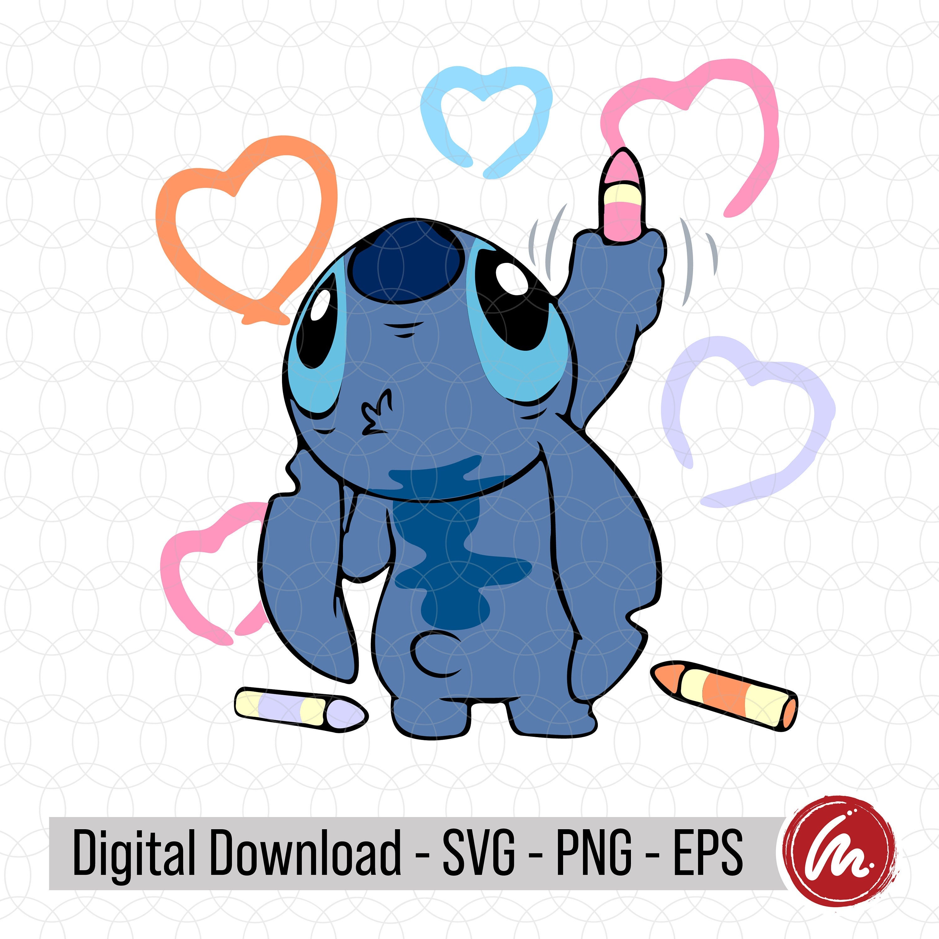 Coloring Stitch SVG, EPS, PNG - Etsy