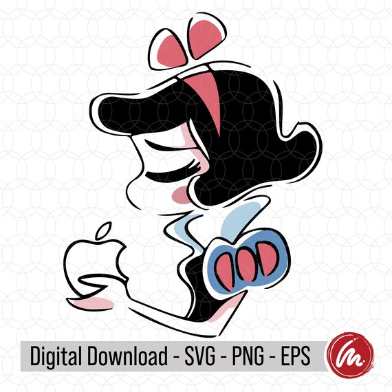 Snow White Eating Apple SVG EPS PNG - Etsy