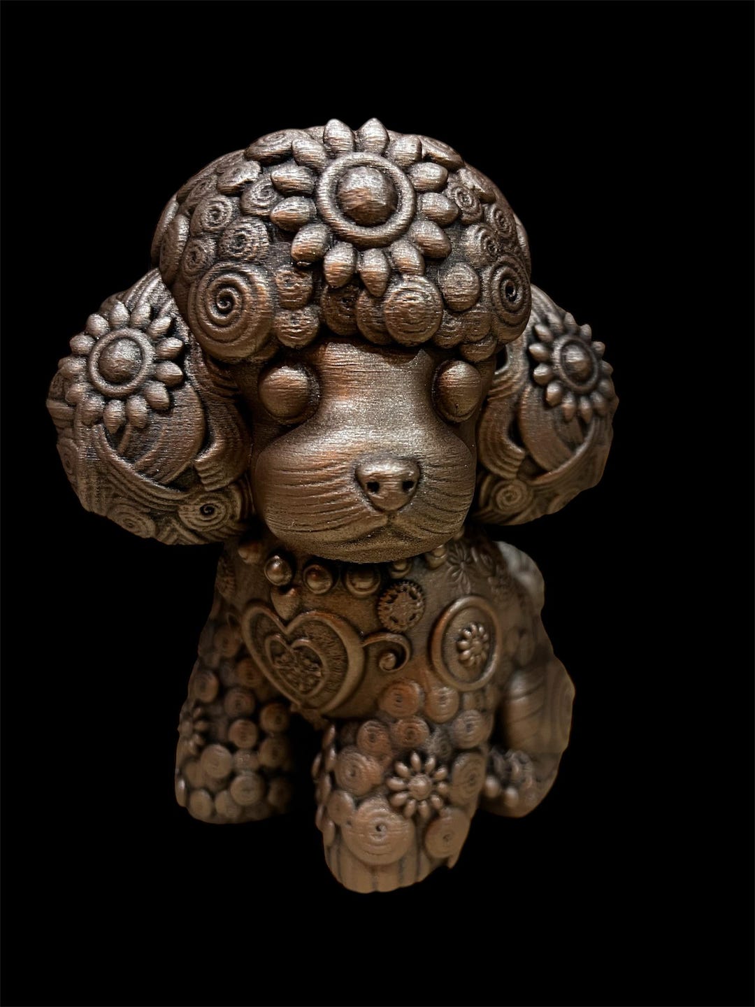 3D Printed Toy Poodle Ornamental Figurine - Unique Home Decor for Dog ...