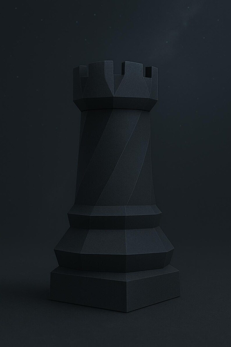 Cosmic Obsidian 3D Printed Chess Set | Futuristic Sci-fi Chess Pieces ...