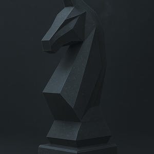 Cosmic Obsidian 3D Printed Chess Set | Futuristic Sci-fi Chess Pieces ...