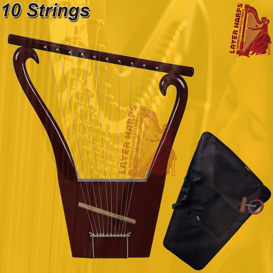 10 Strings Harp King David Lyre Harp Rosewood Musical Instrument Harp ...