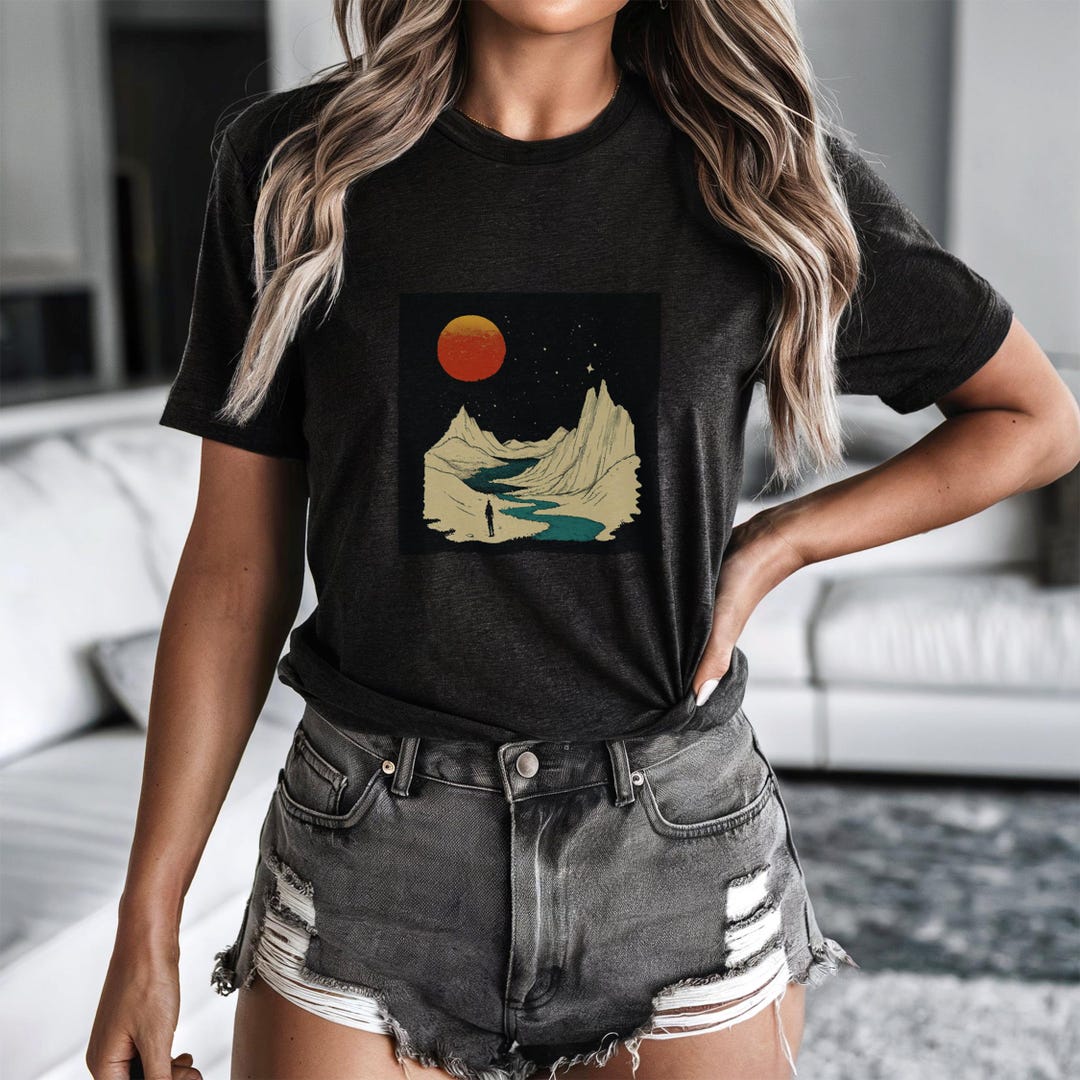 Cosmic Solitude: A Journey Beyond – Surreal Space Art T-shirt, Sci-fi ...