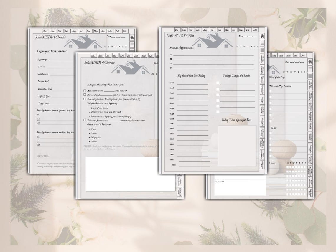 Real Estate Planner, Agent Planner, Business Planner, Marketing Planner ...