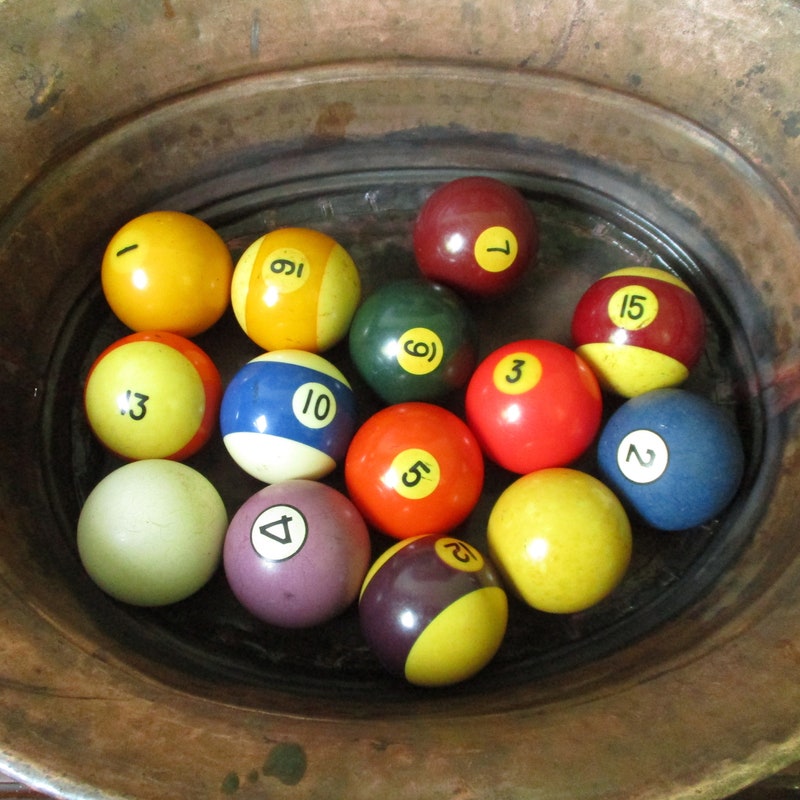 Vintage Pool Balls - Etsy
