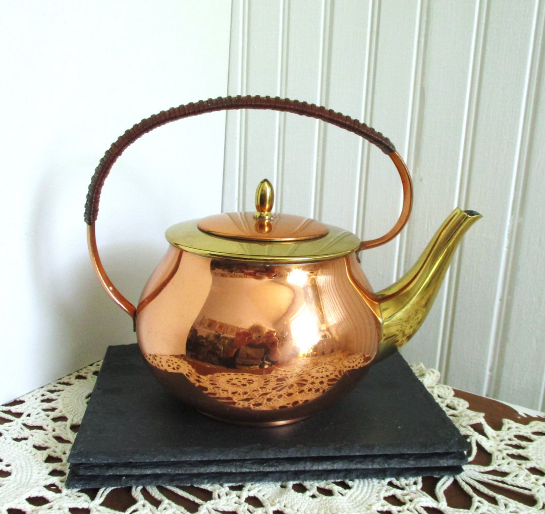 Eugen Zint German Bauhaus Mid Century Copper and Brass Tea Kettle - Etsy