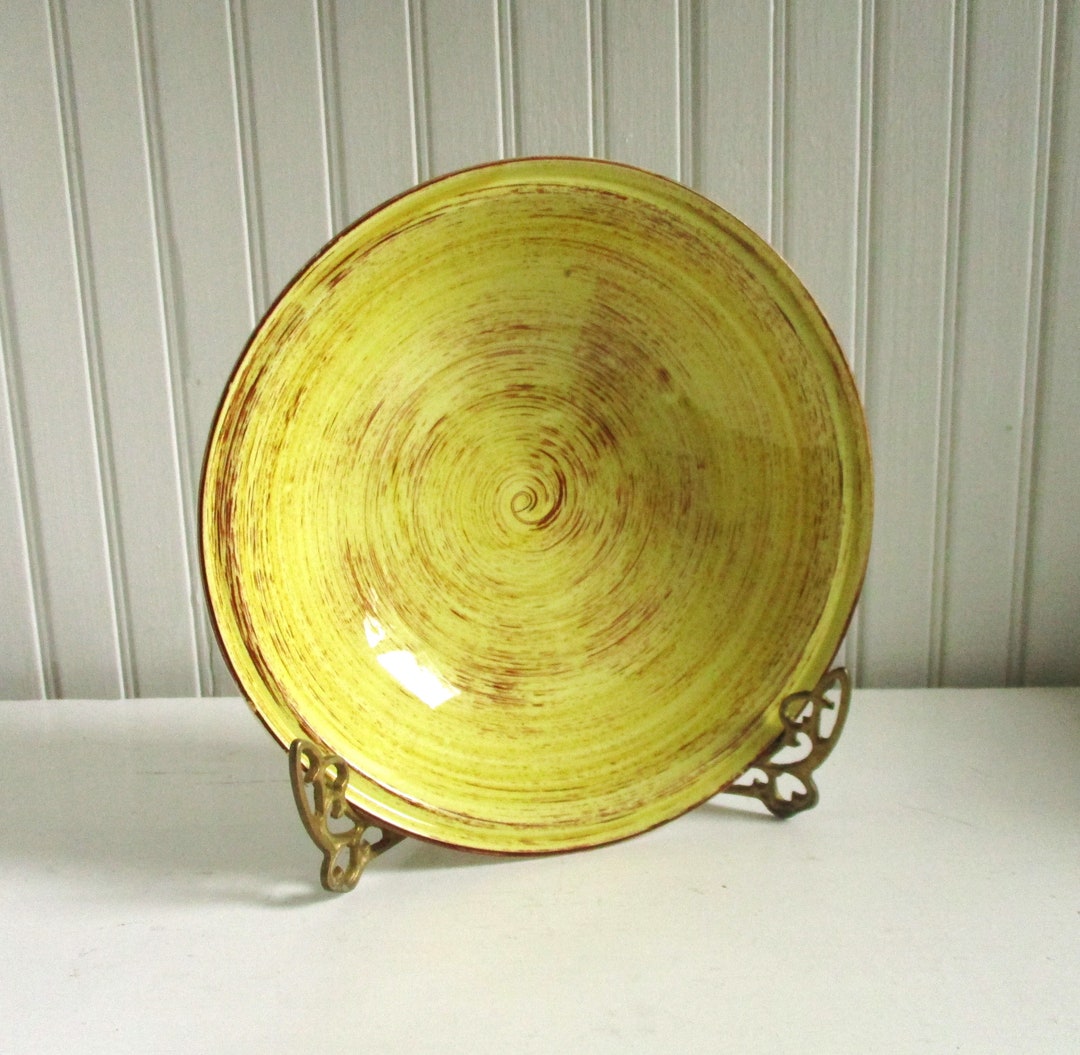 Blue Ridge Southern Potteries, Inc. Swirled Yellow and Brown Serving ...