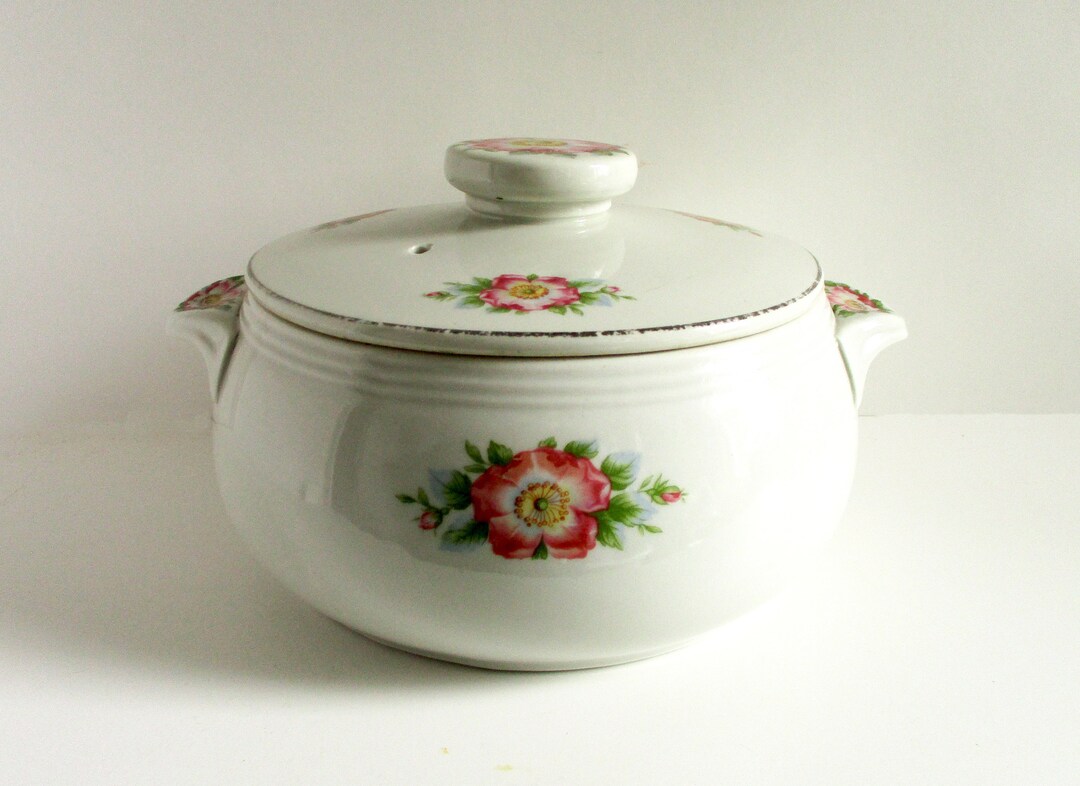 Halls Superior Quality Kitchenware | Rose White | Covered Casserole | 2 ...