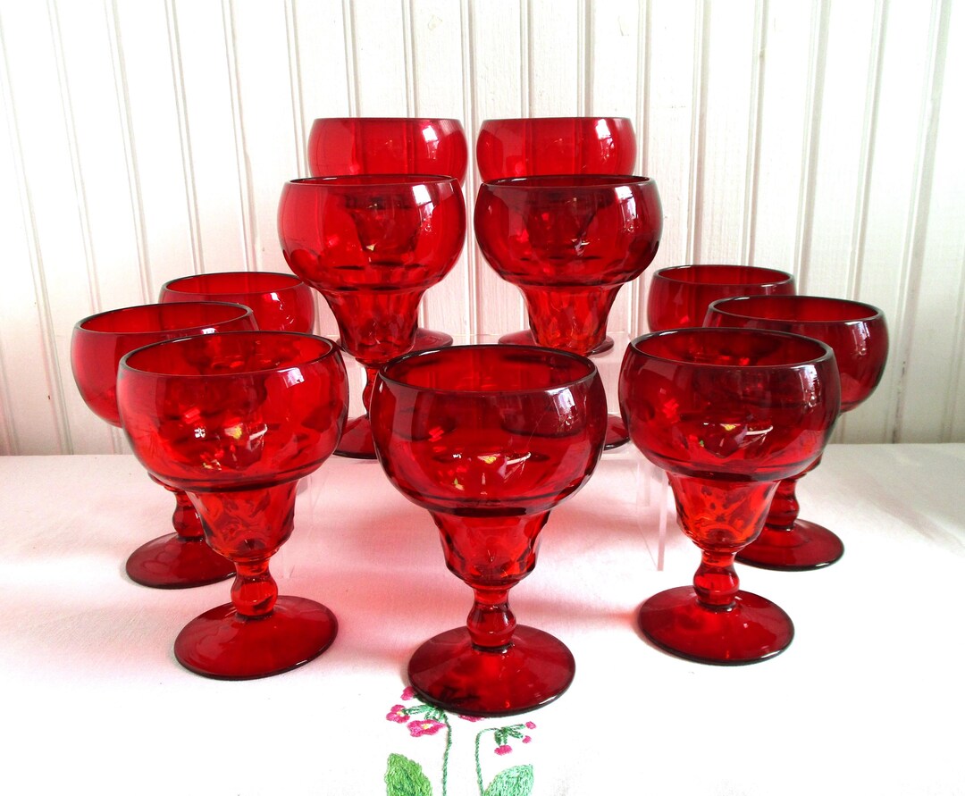 Ruby Red Fenton? Duncan Miller? Georgian Goblets - Sold Individually ...