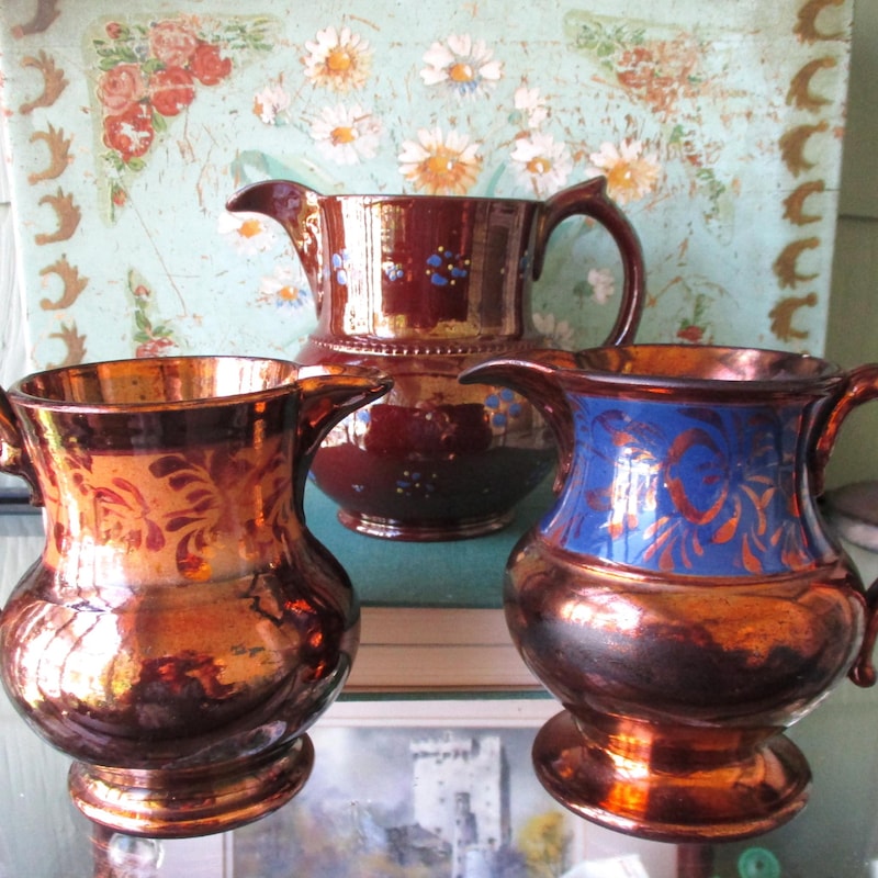 Antique Luster Pitcher - Etsy