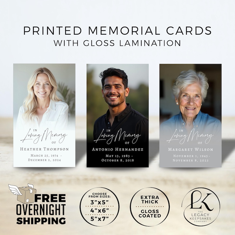 Funeral Cards Laminate - Etsy