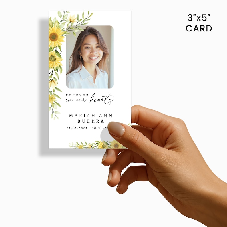 Custom Memorial & Prayer Cards With Gloss Lamination, Double Sided - Etsy