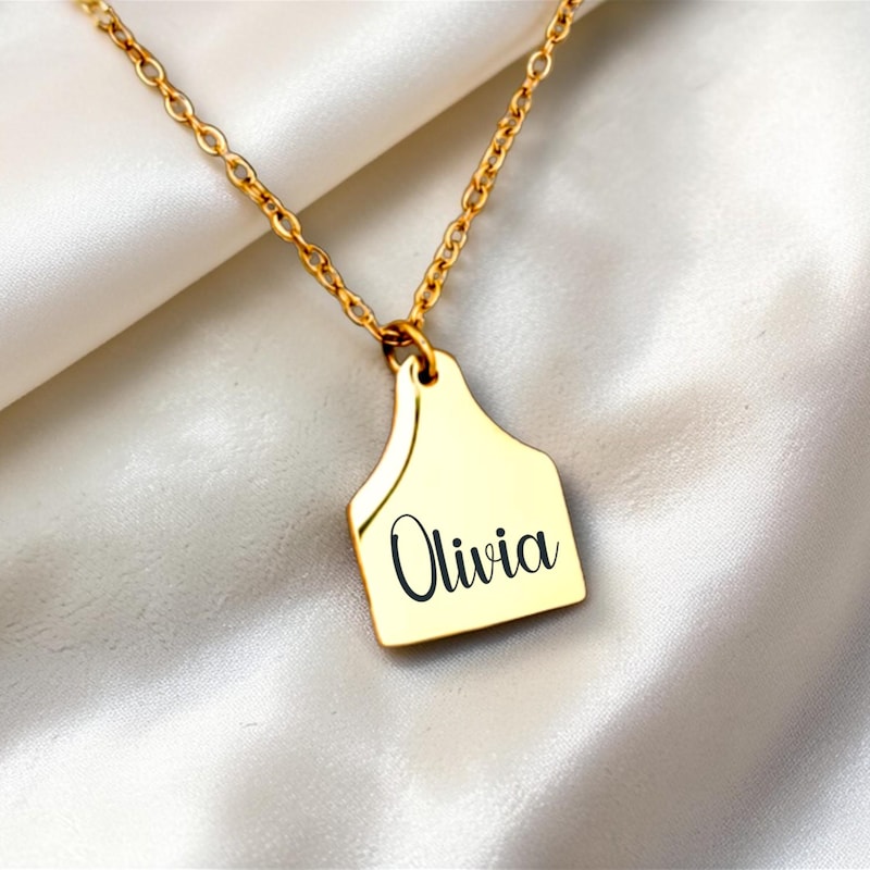 Silver Cow Tag Letter Charm - Etsy