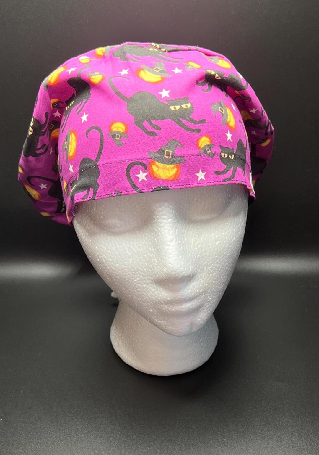 Black Cats and Pumpkins Sprite Surgical Scrub Cap - Etsy