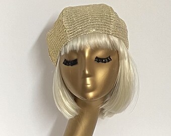 Gold Lurex Metallic Beret Hat - Etsy