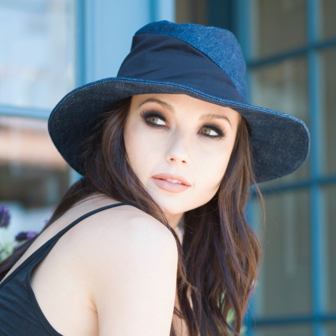 Fedora Hat Denim - Etsy