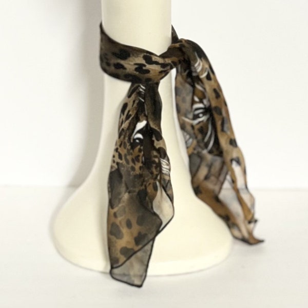 Leopard Print Scarf - Etsy