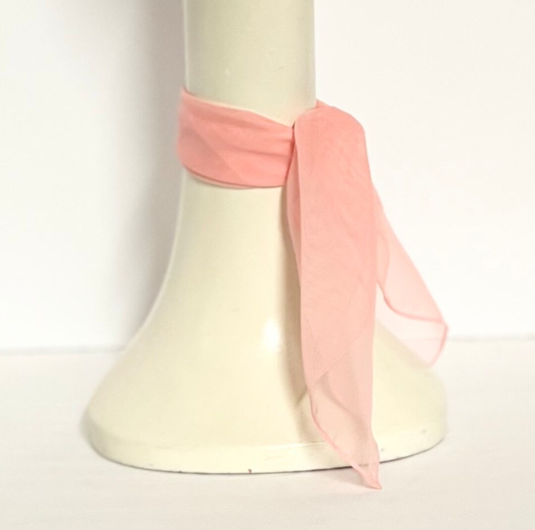 Pink Chiffon Neck Scarf / Headscarf - Etsy
