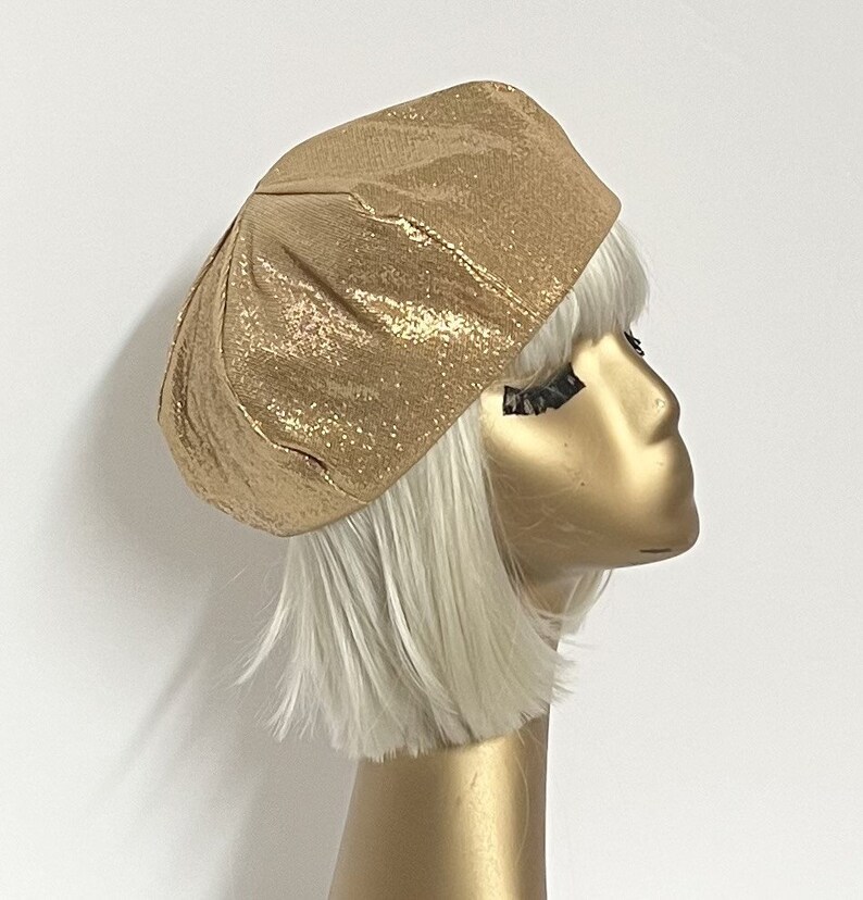 Gold Lurex Metallic Beret Hat - Etsy