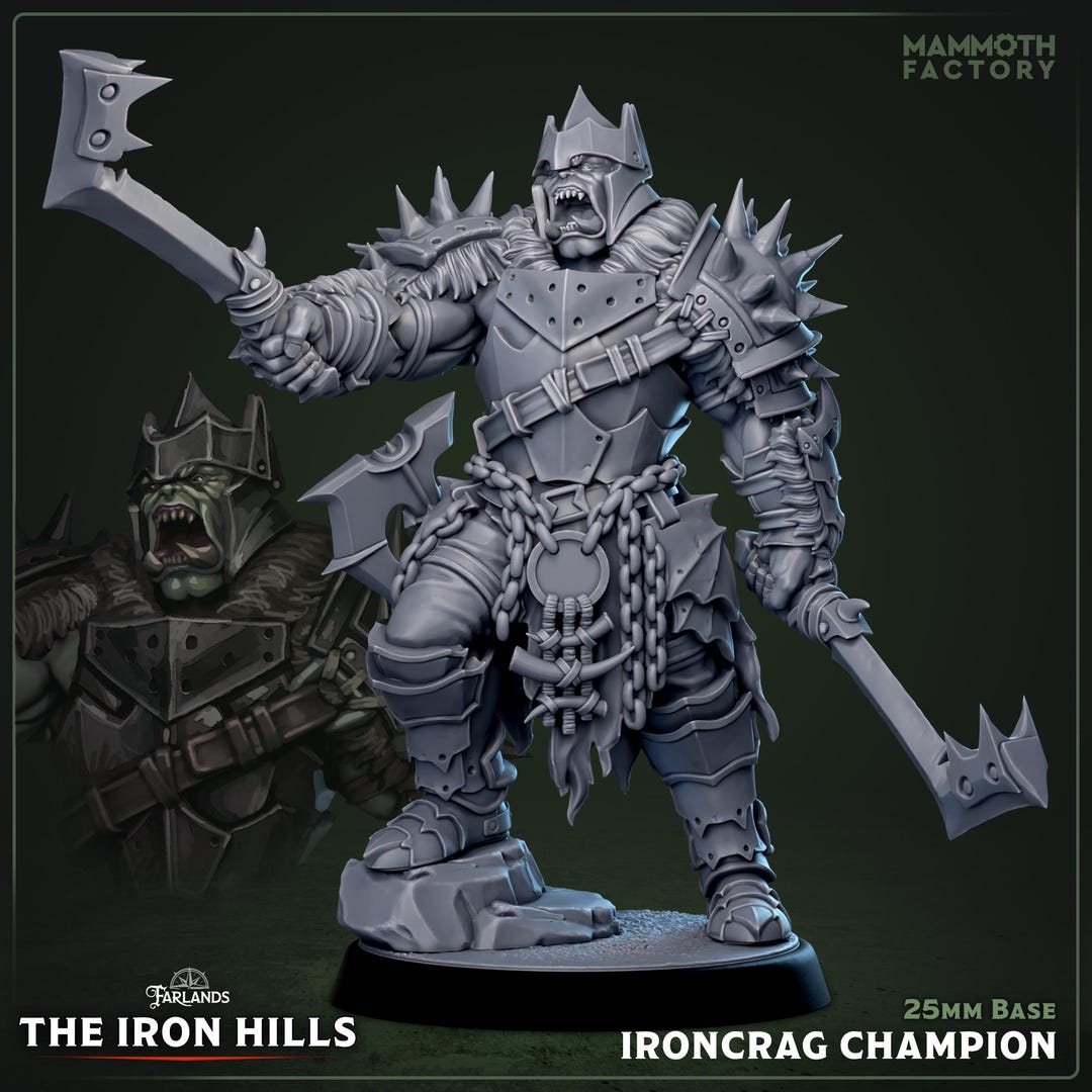 Ironcrag Champion | 30mm 32mm | Dnd 5e | the Iron Hills | Far Lands ...