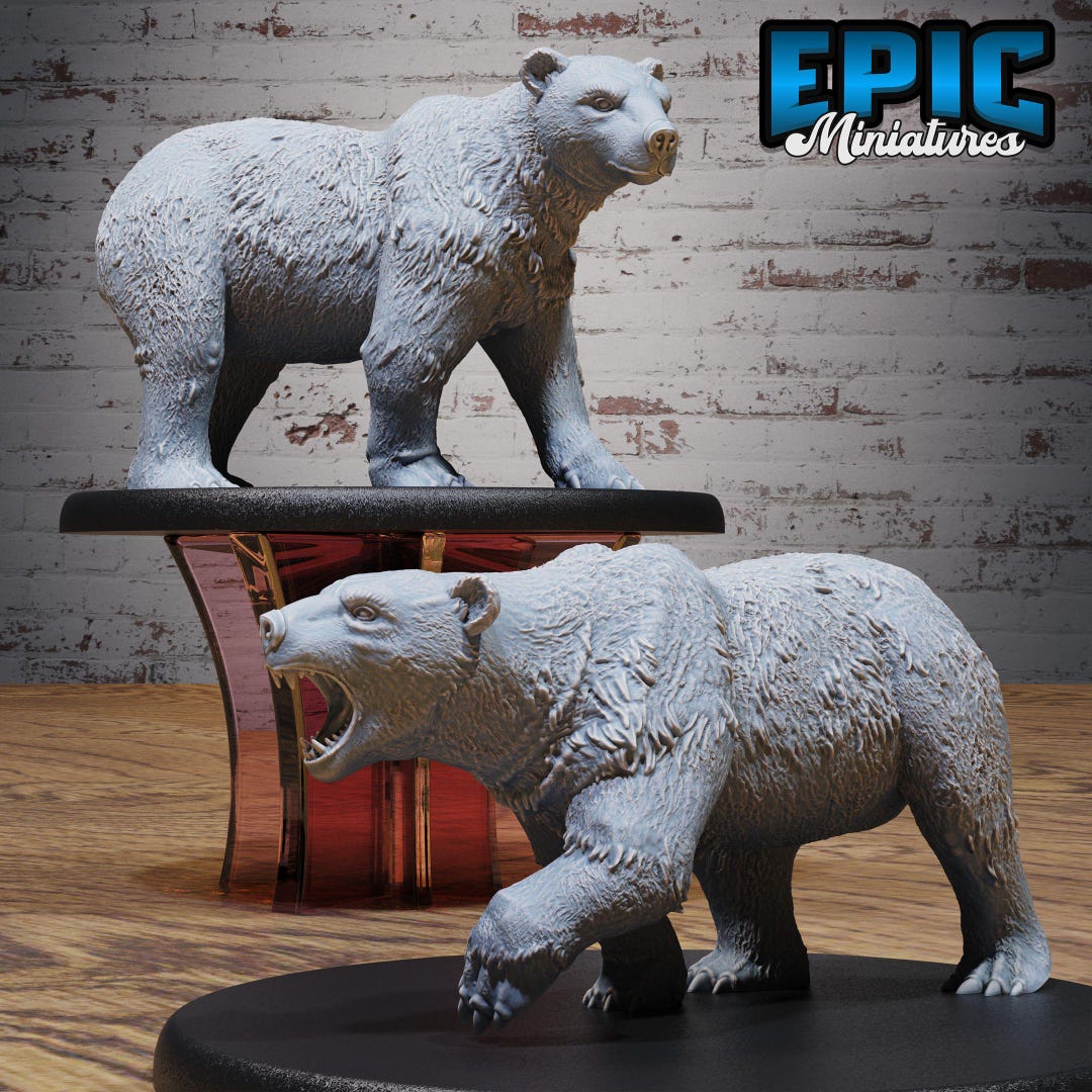 Polar Bear | 30mm 32mm | North Raiders Collection | Dnd Minis | Epic ...