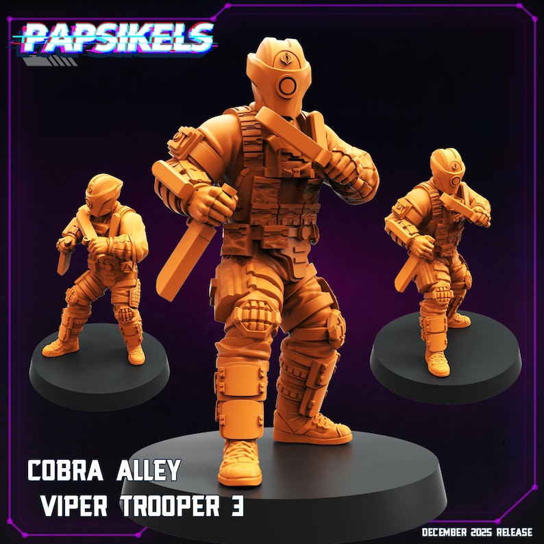 Cobra Alley Viper Troopers Part 1 | 30mm 32mm | Cyberpunk Miniatures ...