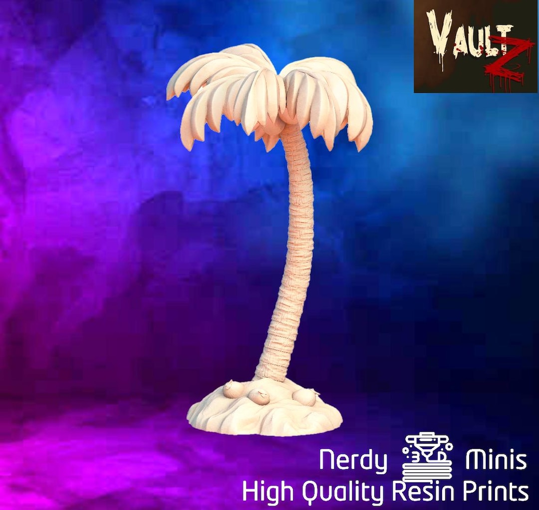 Palm Tree Prop | Terrain | Dnd Minis | 32mm 40mm | Zombicide | Vaultz ...