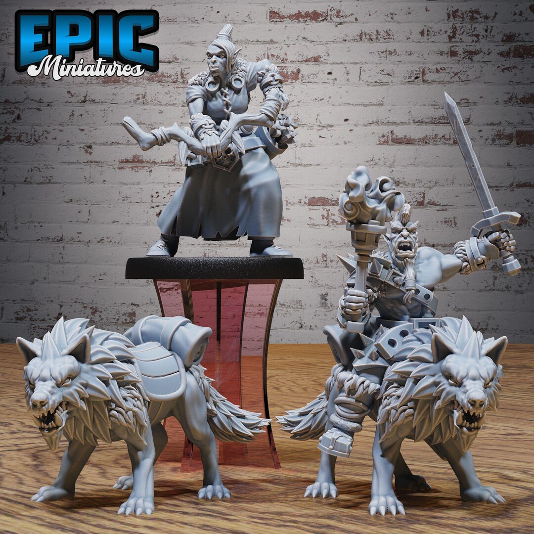 Snow Orcs Archer & Warg Rider | 30mm 32mm | North Raiders Collection ...