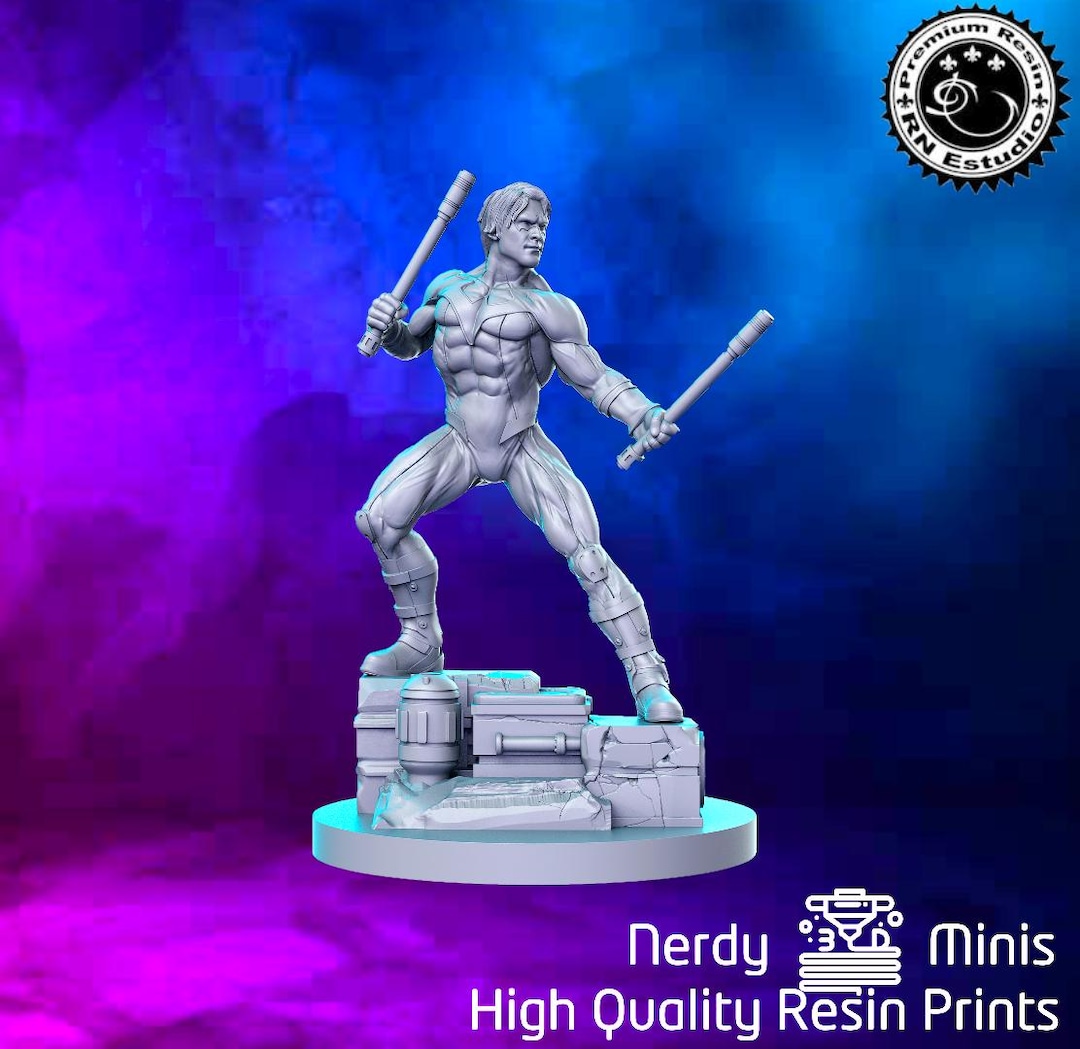 Baton Fighter | Superhero | 30mm 32mm | RN Estudio - Etsy