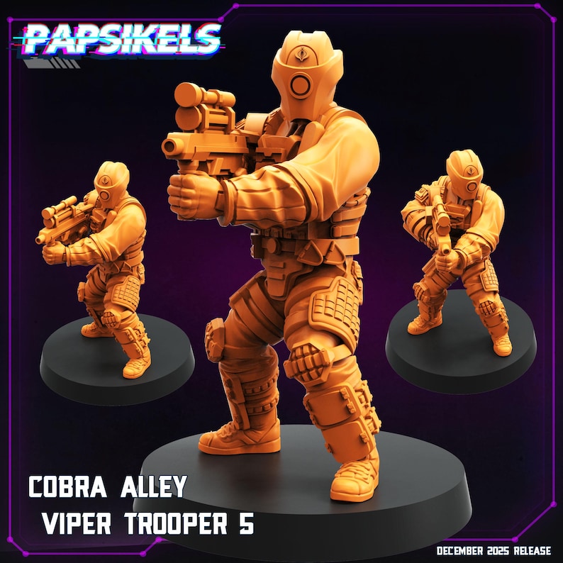 Cobra Alley Viper Troopers Part 1 | 30mm 32mm | Cyberpunk Miniatures ...
