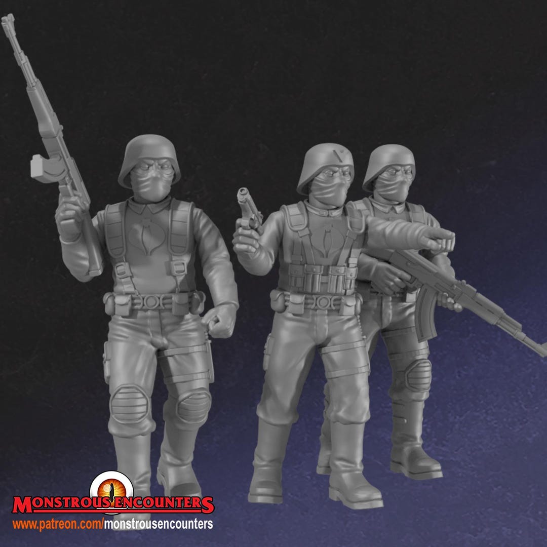 Venom Troopers | 28mm 32mm 40mm | Military Miniatures | GI Joe | Troop ...
