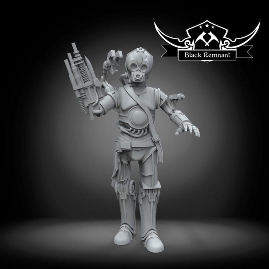 Mechanical Droid 41 | 30mm 32mm | Sci Fi Miniatures | Black Remnant - Etsy
