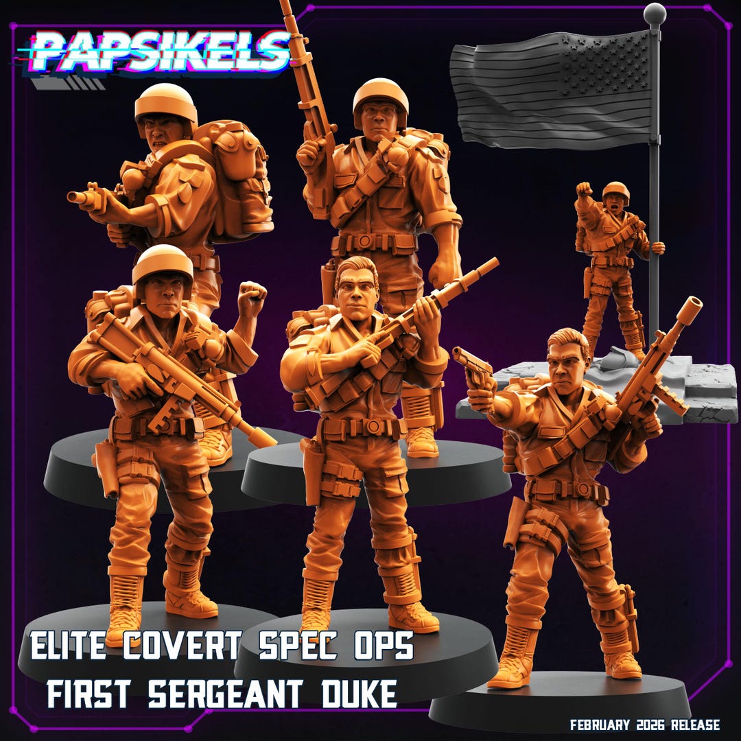 First Sergeant Duke | 30mm 32mm | Cyberpunk | GI Joe | Troop Builder ...