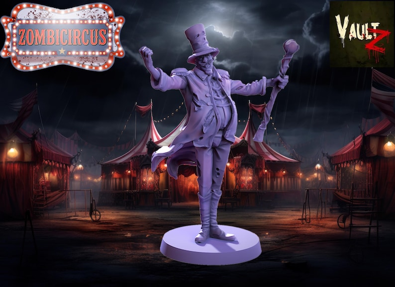 Circus Zombies #4 | 30mm 32mm | Zombie Miniatures | Zombicide | Spooky ...