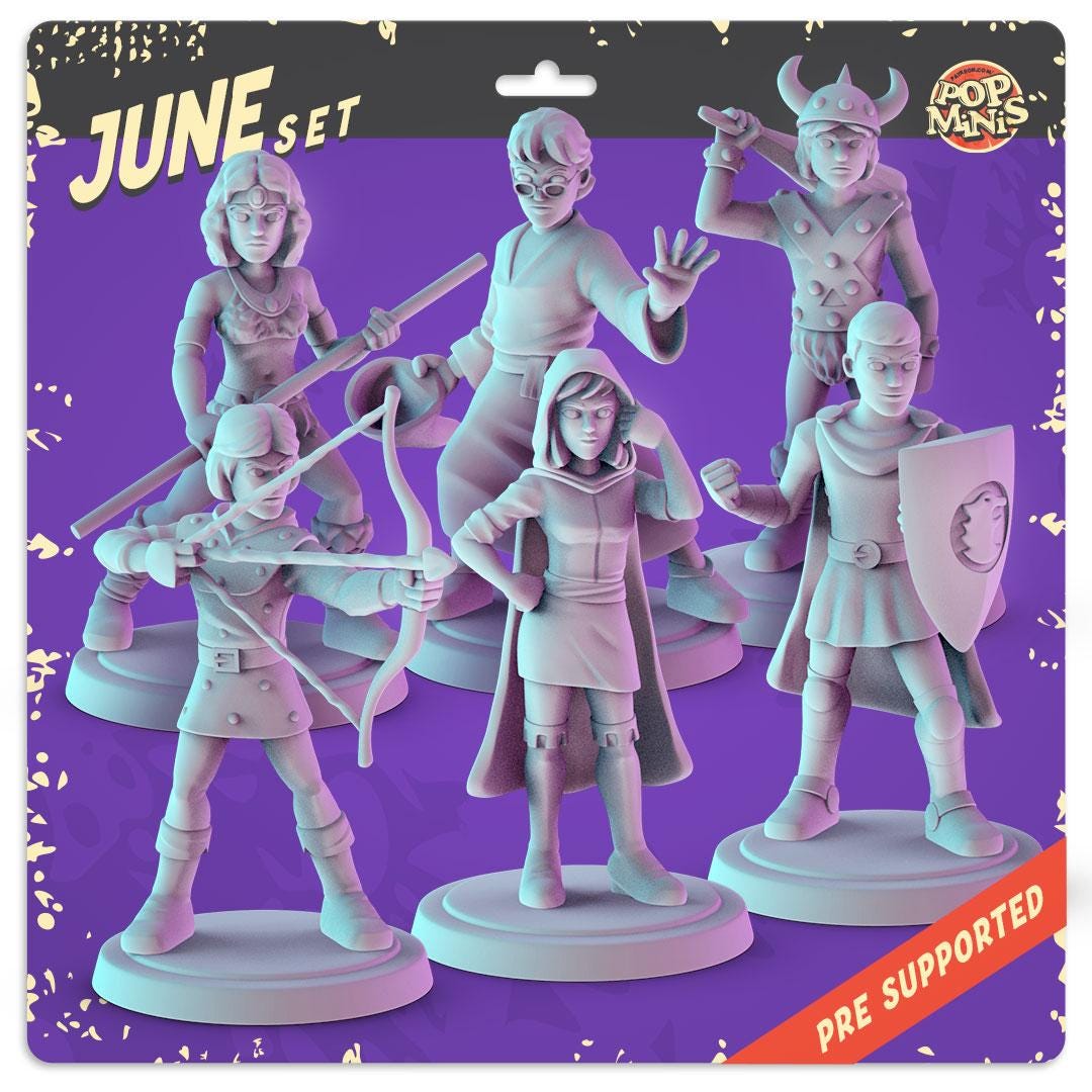 D&D Players Set - Fan Art | 30mm 32mm | Pop Minis - Etsy
