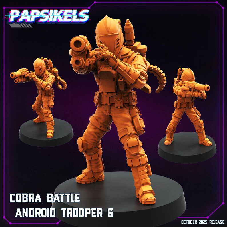 Cobra Battle Android Troopers | 30mm 32mm | Cyberpunk | GI Joe | Troop ...
