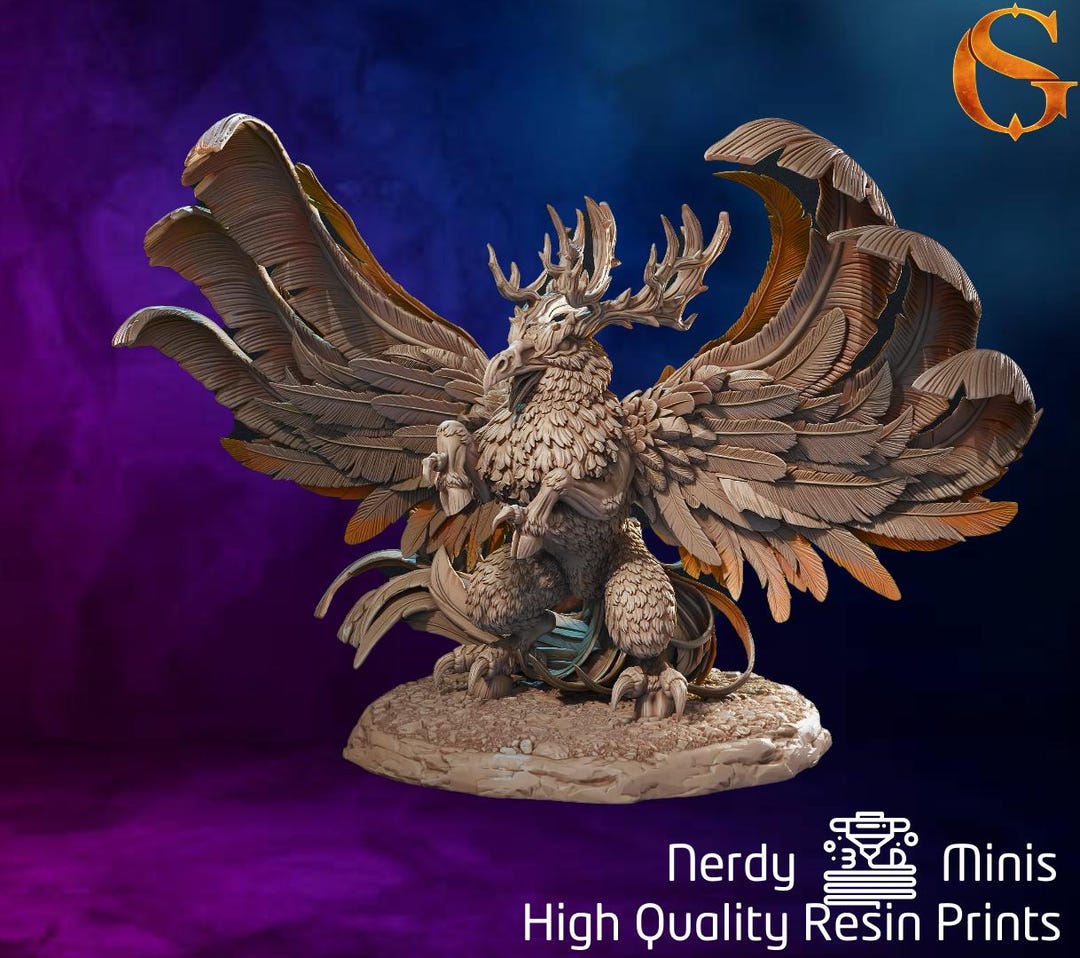 Peryton the Demon Deer | Dnd Minis | 30mm 32mm | Solgood Creations - Etsy